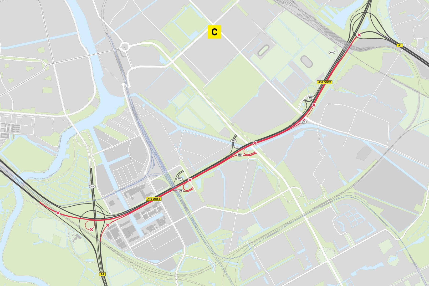 A10 Oost & Zuid: verkeershinder; 26 juni - 12 juli 2025